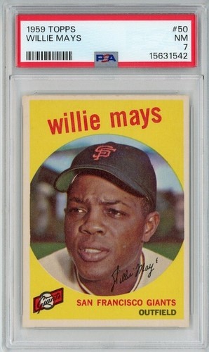 1959 TOPPS Willie Mays #50 PSA 7 - NM Giants HOF SET BREAK | eBay