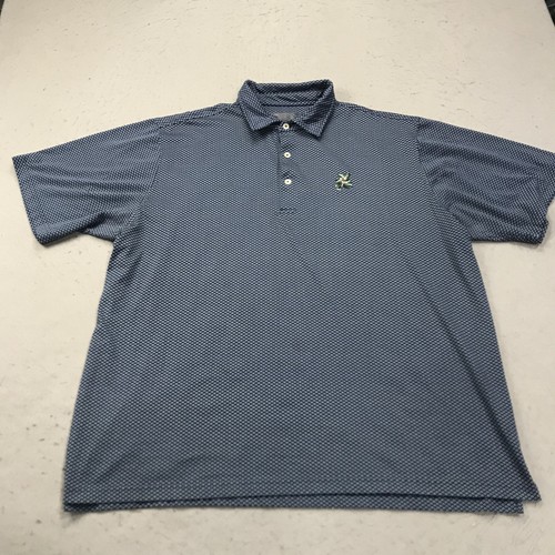 Laurel Valley Polo Shirt Mens XL Blue Abstract Donald Ross Sportswear ...