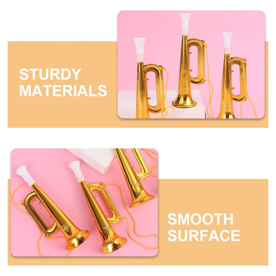 12pcs Interesting Kids Trumpet Plastic Toys Trumpet Compact Plastic ...