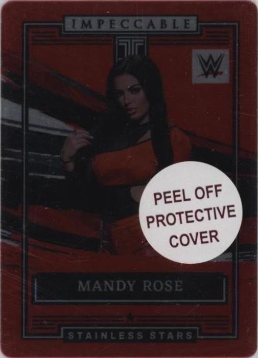 2022 Panini Impeccable WWE - Stainless Stars Mandy Rose #2 Red /15 for ...