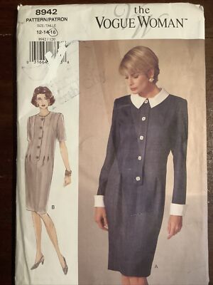 VOGUE Misses Dress Pattern No. 8942 Size 12-16 | eBay Australia