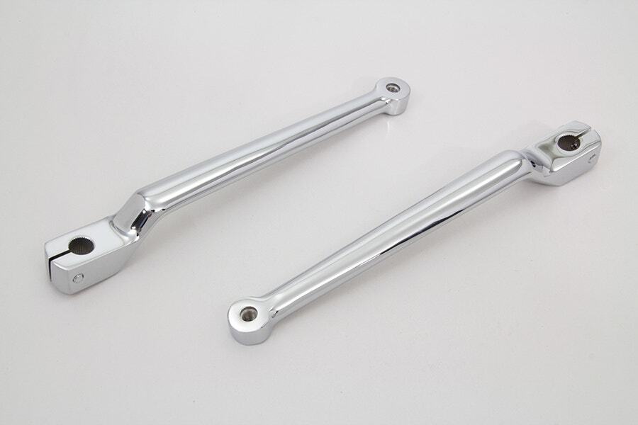 Extended 9-3/4" Chrome Heel Toe Splined Shift Lever Set 86-18 Harley ...