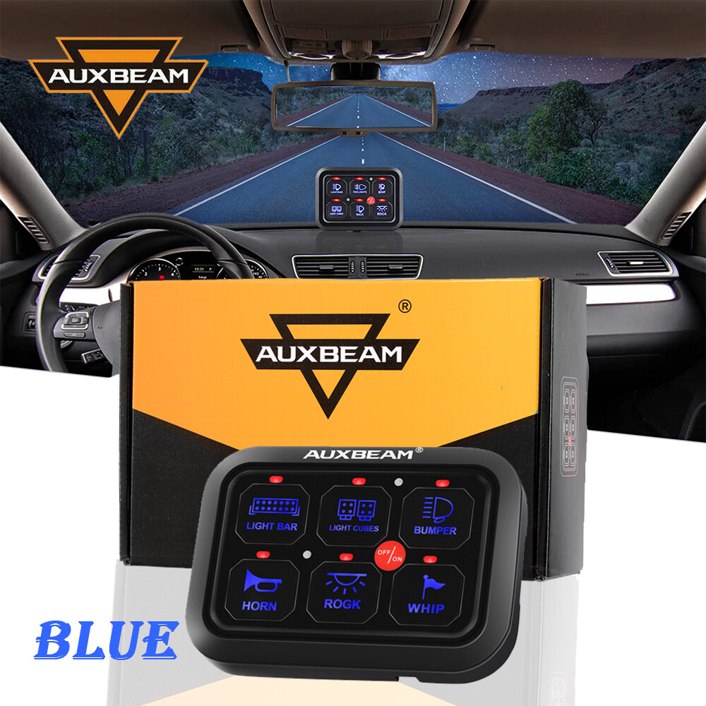 Auxbeam 6 Gang Switch Panel BC60 Universal Circuit Control Relay System ...