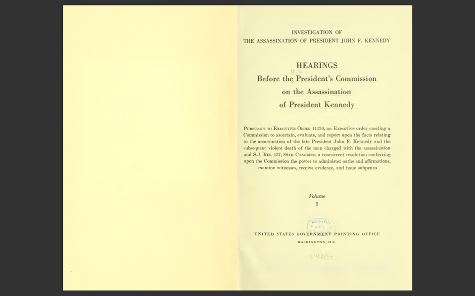 The Full Warren Commission Report-Complete 26 Volumes John F Kennedy ...