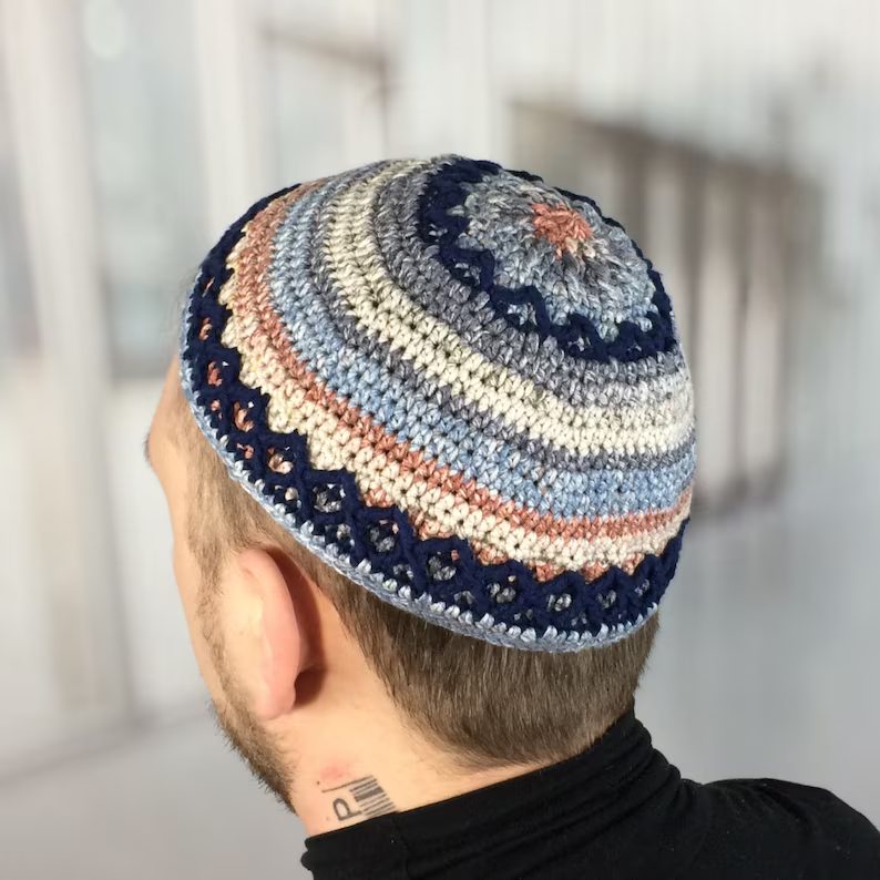 Yarmulke Crochet Pattern Large Frik Kippah Crochet Kippot Yarmulke Jew