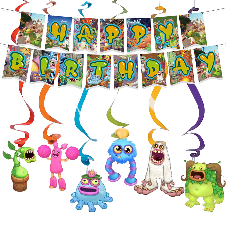 SINGING MONSTERS plate cup birthday party supplies favor centerpiece ...