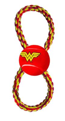 Buckle Down WONDER WOMAN Dog Toy Rope Tennis Ball Pull Tug 13" | eBay
