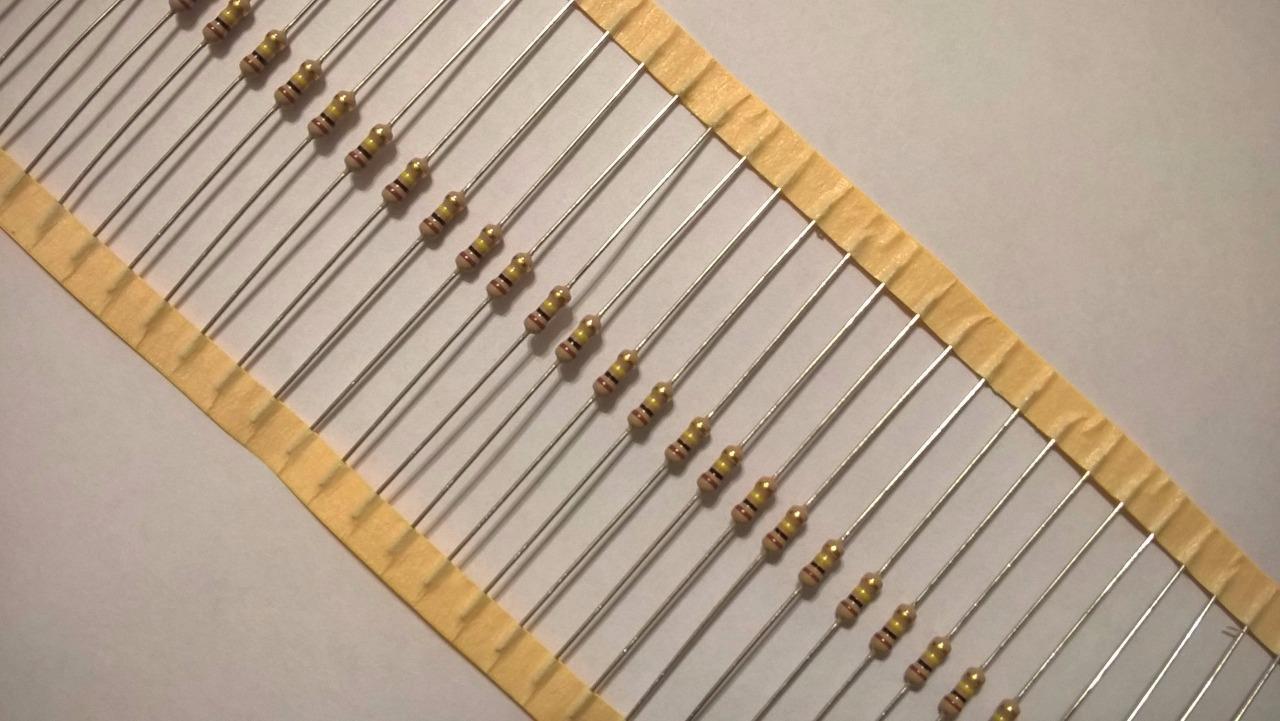 ZH59 Lot 100pcs KOA CF1/4CT52R104J Carbon Film Axial Resistor 100K Ohm ...