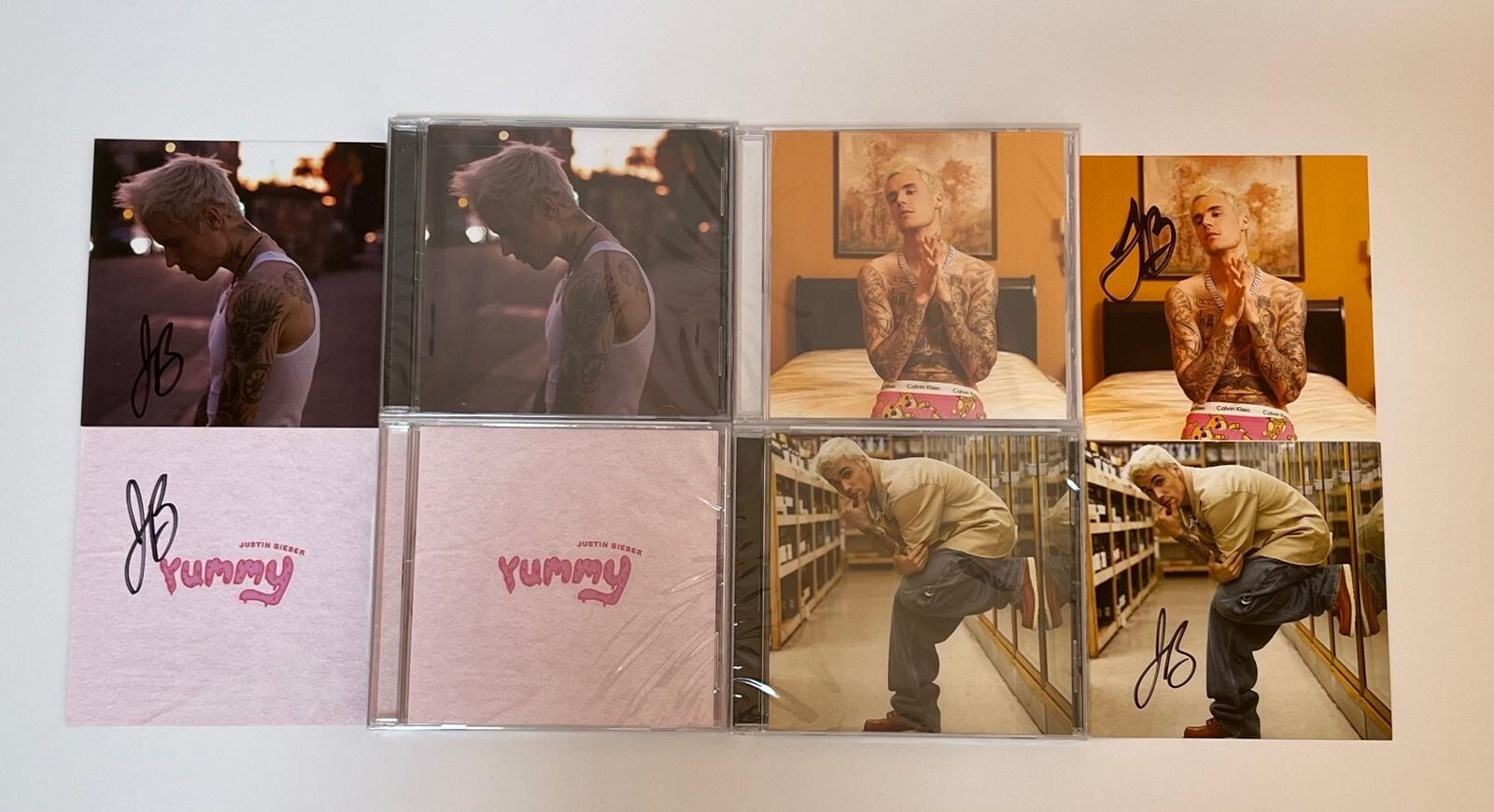 Justin Bieber Signed Autographed Set of 4 x Yummy CD Single Alternative ...
