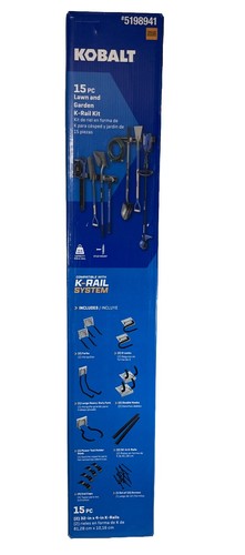 Kobalt 15 Piece K-Rail Kit Lawn And Garden Storage System Tool ...