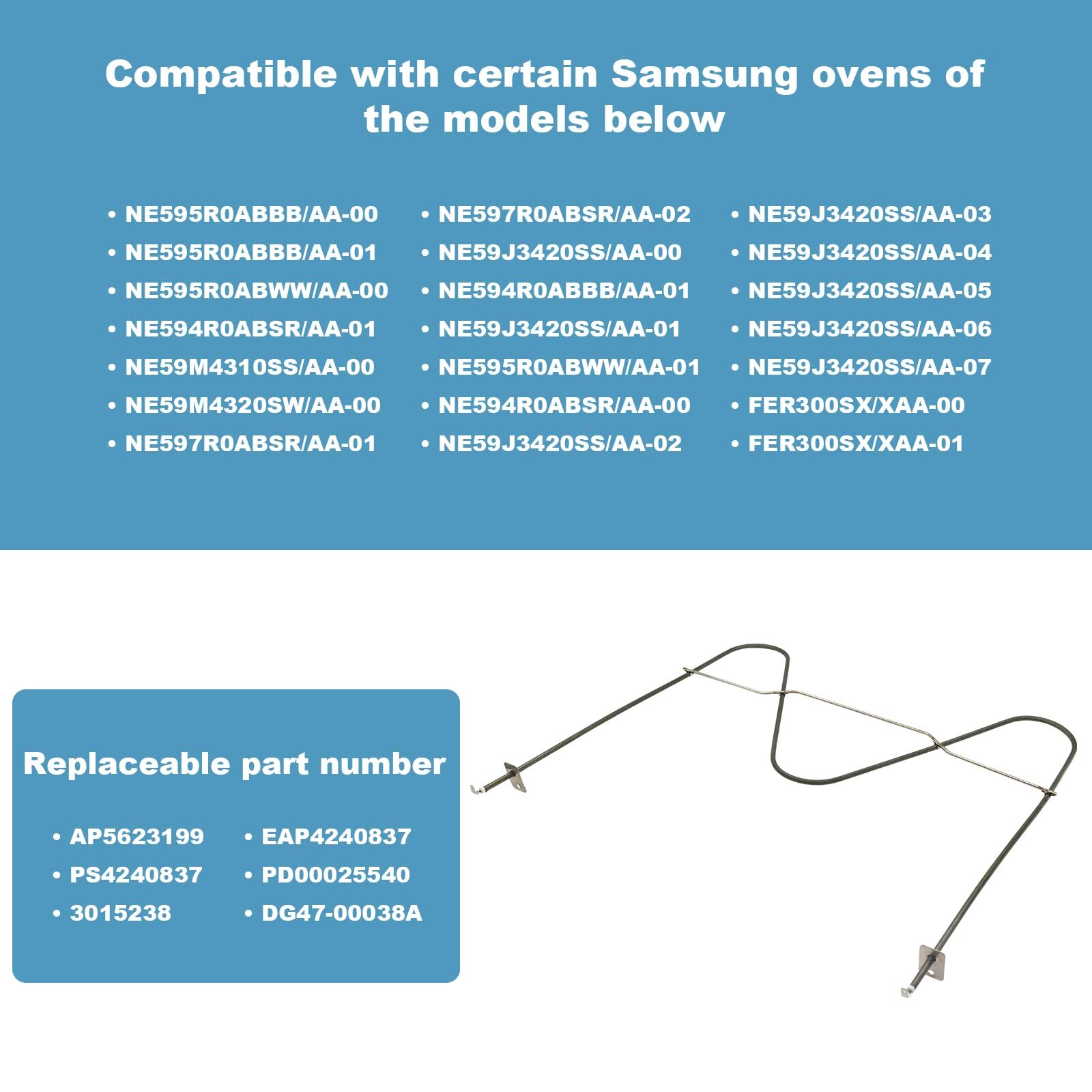 DG47-00038B AP5623199 PS4240837 Bake Element For Samsung Range -New | eBay