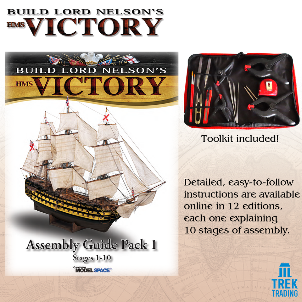 HMS Victory Complete Model Set inc Jig Stand & Tools - Build Nelson's ...