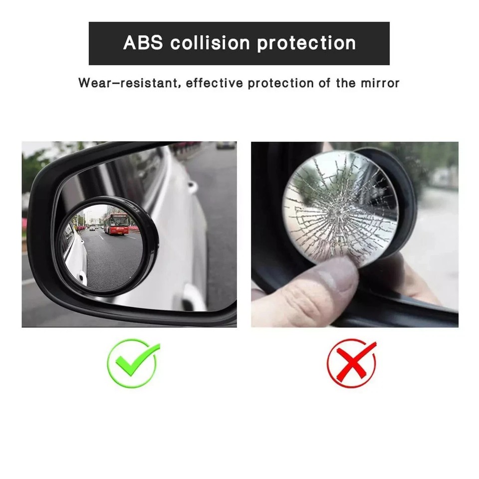 2X BLIND SPOT MIRROR Adjustable Wide Angle Convey Car Motorcycle Van ...