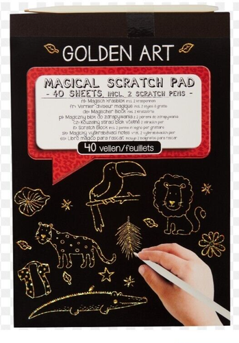 A5 magical scratch pad 40 feuillets couleur or | eBay