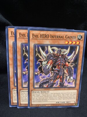 Yugioh x3 Evil HERO Infernal Gainer LDS3-EN023 1st Ed Common (Near Mint ...