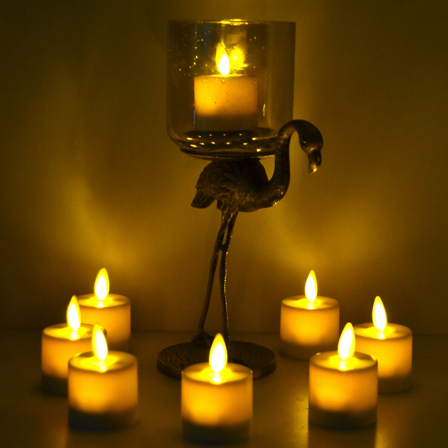 6PCS Luminara Moving Flicker Led Tea Lights with Timer for Wedding | eBay
