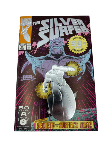 Marvel Comics The Silver Surfer Anniversary 50th Issue #50 Foil Surfer ...