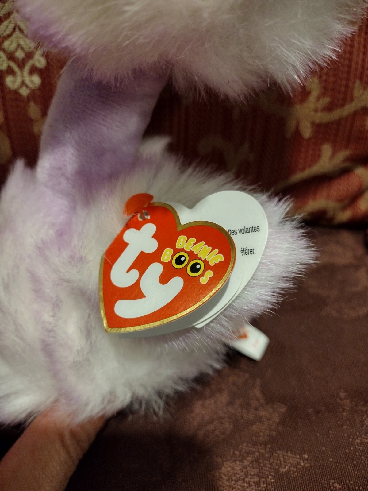 TY Beanie Baby Boos KENYA Purple Ostrich Glitter Eyes 6" / 8" MWMTs Toy ...