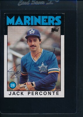 1986 Topps #146 Jack Perconte Mariners Signed Auto *41519 | eBay