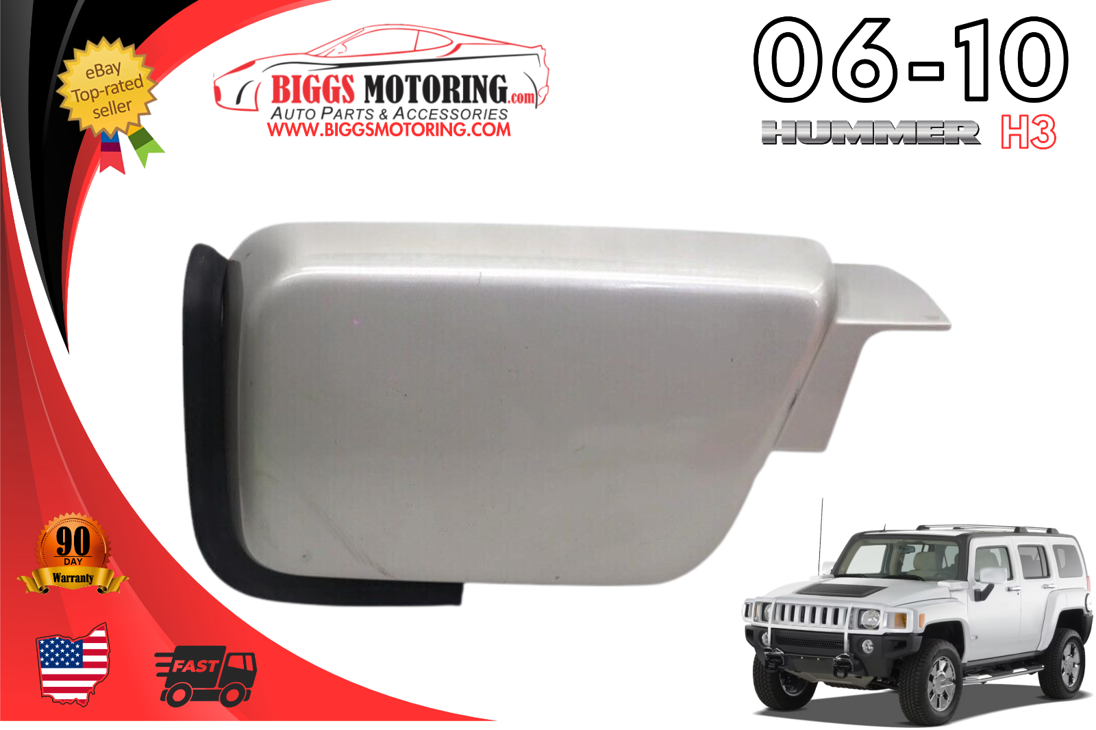 2006-2010 Hummer H3 Air Duct Inlet Right Side Cowl Cover 15251209 | eBay