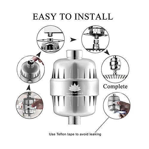 Olechka Naturals Soft Water Shower Filter / 12 Stage Water Purifier ...