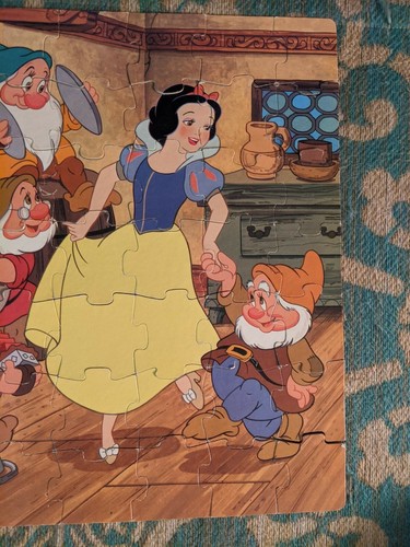 Vtg Snow White 63 Piece Floor Puzzle 17"X22" Golden | eBay