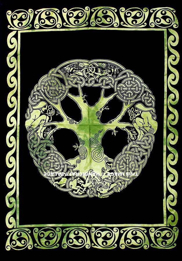 Celtic Tree of Life Infinity Knot Druid Pagan Tapestry Wall Hanging ...