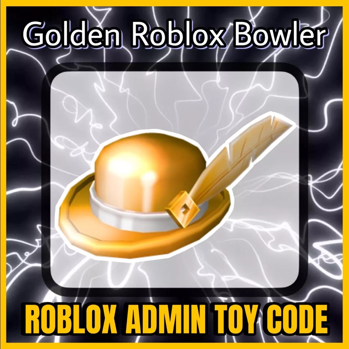 ROBLOX ADMIN Employee Exclusive Toy Code Golden Bowler RARE *Sent in ...