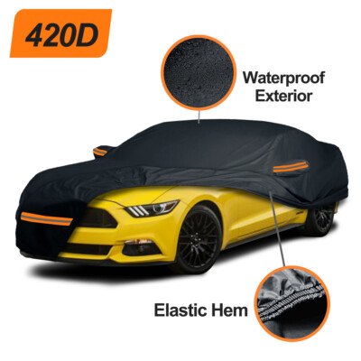 420D CUSTOM FIT Ford Mustang GT Car Cover Outdoor 100% Waterproof All ...