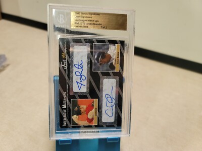 2005 JON LESTER * Carlos Quentin * Autograph Rookie Auto RC BGS 2/2 ...