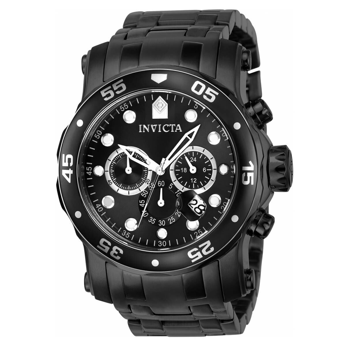 Invicta Pro Diver 48mm Black Stainless Steel Case with Black Stainless ...