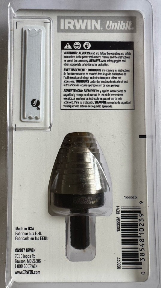 Irwin Unibit #9 Step Drill Bit. | eBay