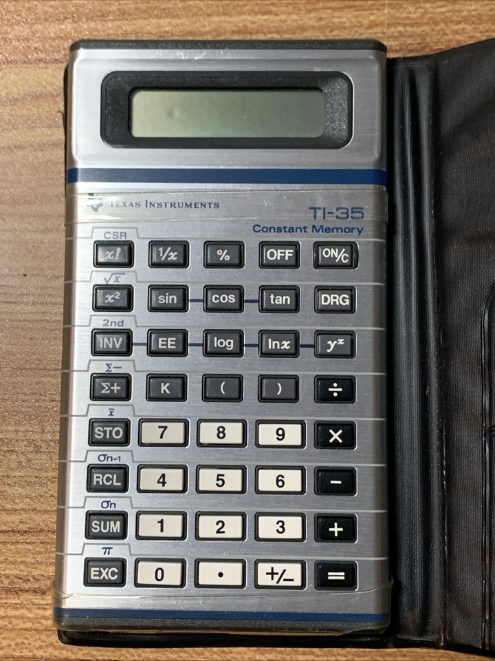 VTG TEXAS INSTRUMENTS TI-35 Silver Scientific Calculator w/ Cover | eBay
