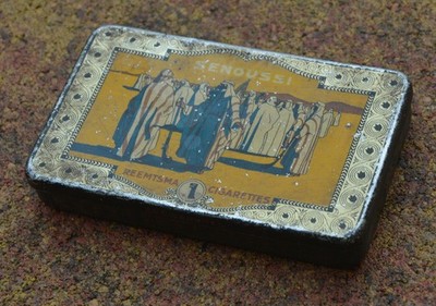 GERMAN WW2 WEHRMACHT SOLDIER CIGARETTES RATION TIN BOX CASE Senoussi ...