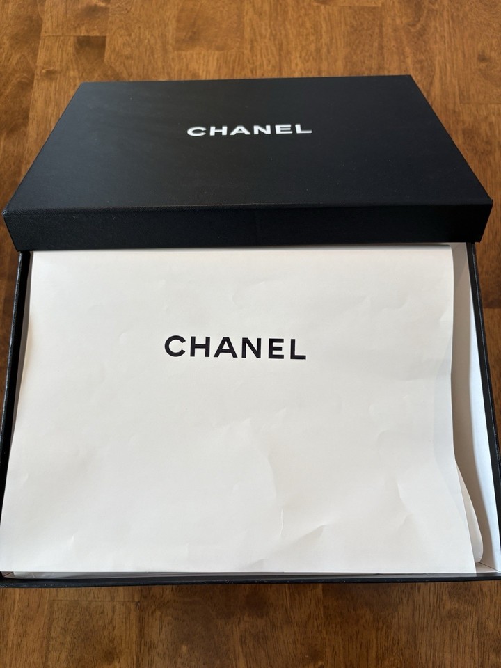 Chanel Large Gift Box With Tissue Paper Authentic 13”x9.3”x5” | eBay