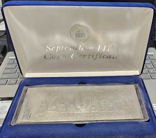 $20 September 11th Silver Leaf Coin National Collector’s Mint COA .999 ...