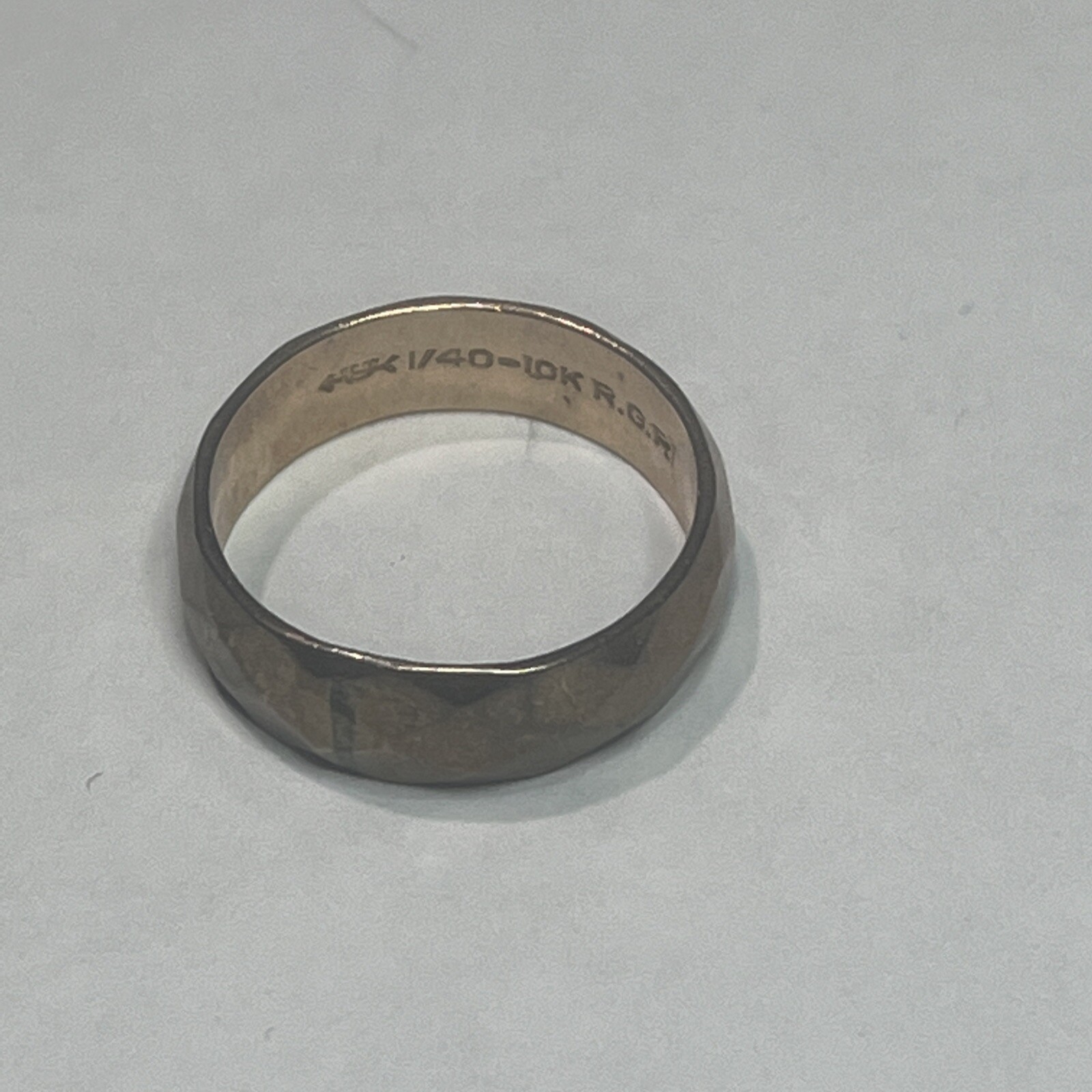 UNCAS 10KT GOLD RGP BAND RING SIZE 6 | eBay