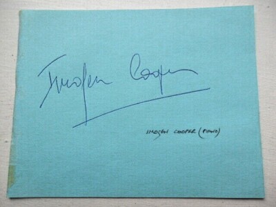 IMOGEN COOPER - BRITISH PIANIST - AUTOGRAPH | eBay UK