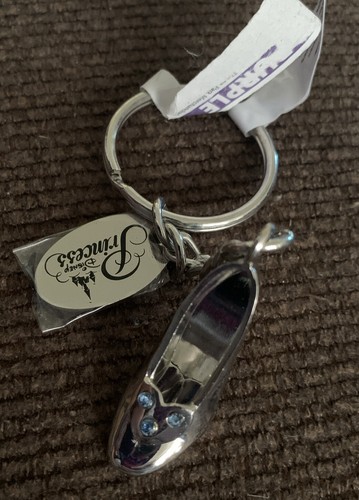 Disney Parks Blue Jeweled Silver Cinderella Shoe Slipper Princess Metal ...