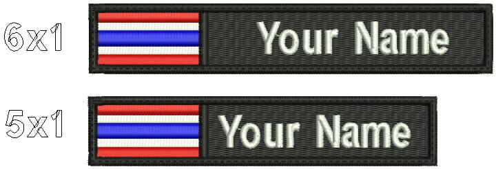 Thailand ID Flag Custom Embroidered Name Text Tag Patch Military/Morale ...