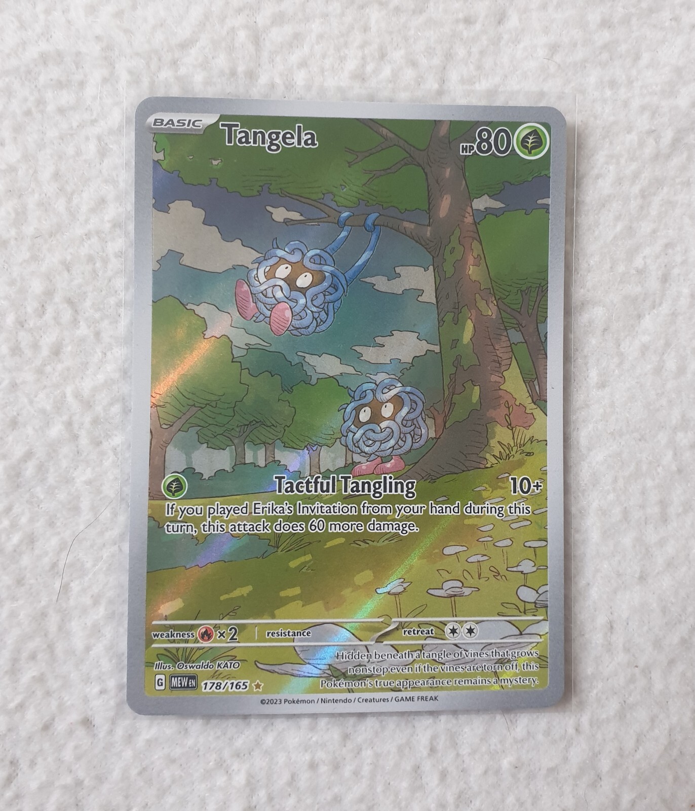 Pokémon TCG Tangela Scarlet & Violet-151 178/165 Holo Illustration Rare ...