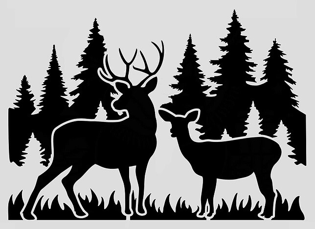 7.5"x10" Clear Plastic Stencil - Deer (ME322) | eBay
