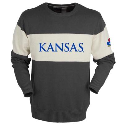 New Licensed Kansas Jayhawks Mens Crew Classic Sweater Size L MSP $89 ...