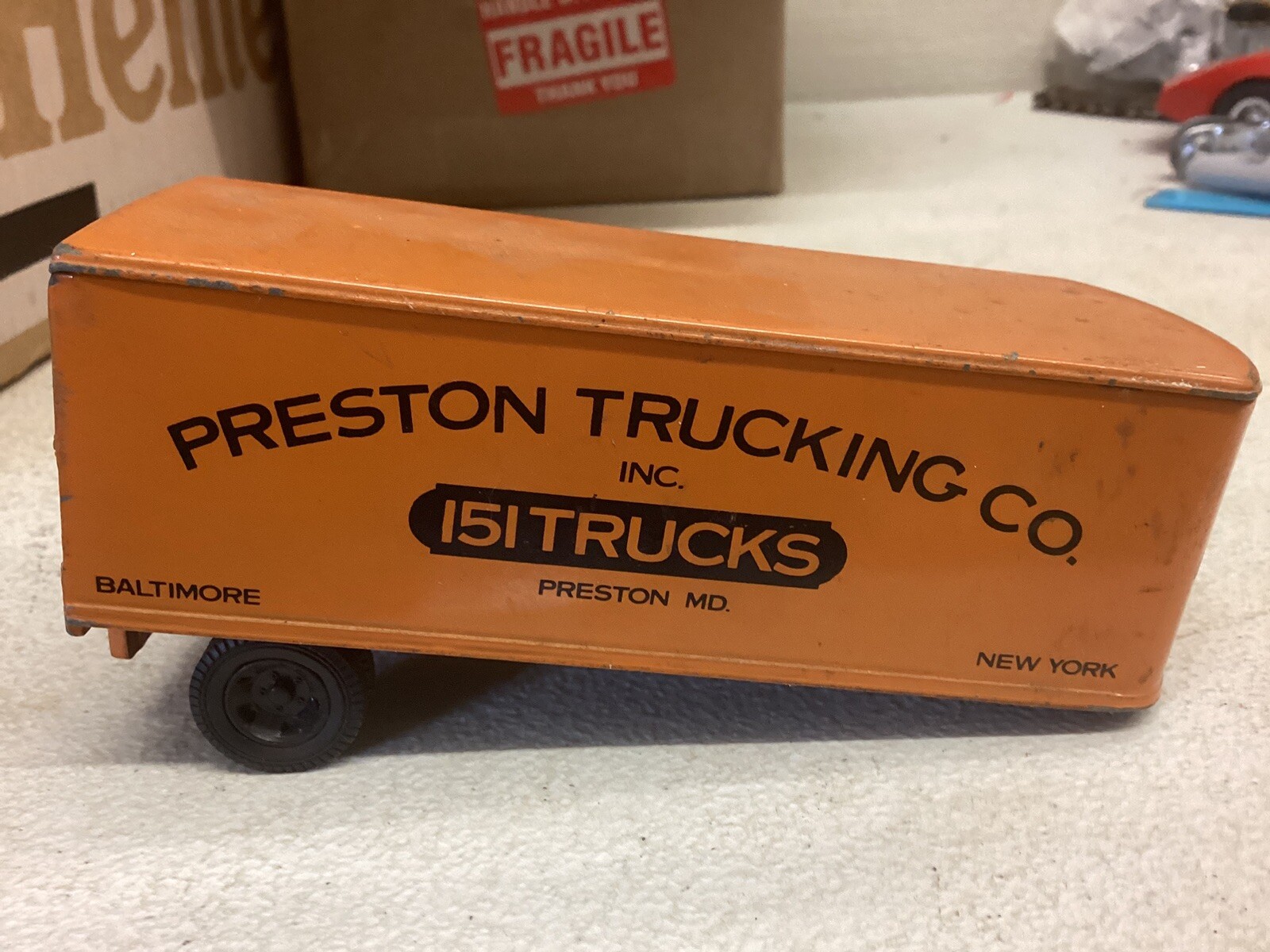 PRESSED STEEL SEMI TRUCK TRAILER PRESTON TRUCKING CO. | eBay