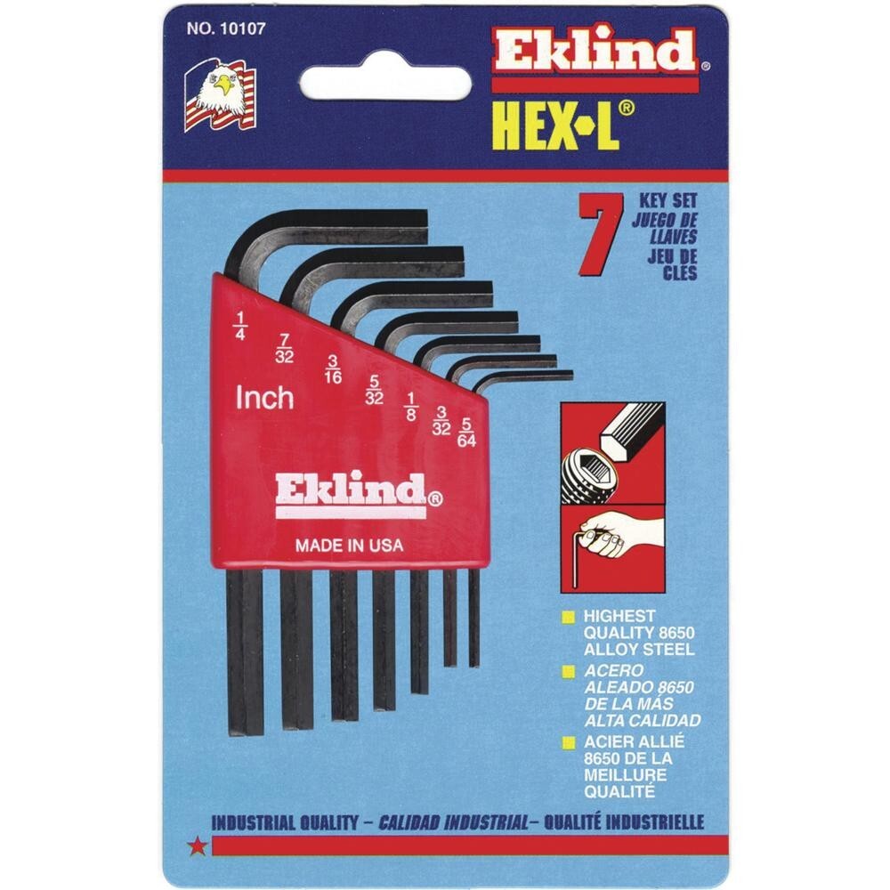 Eklind SAE L-Wrench Short Hex Key Set with Holder - 7 Piece | eBay