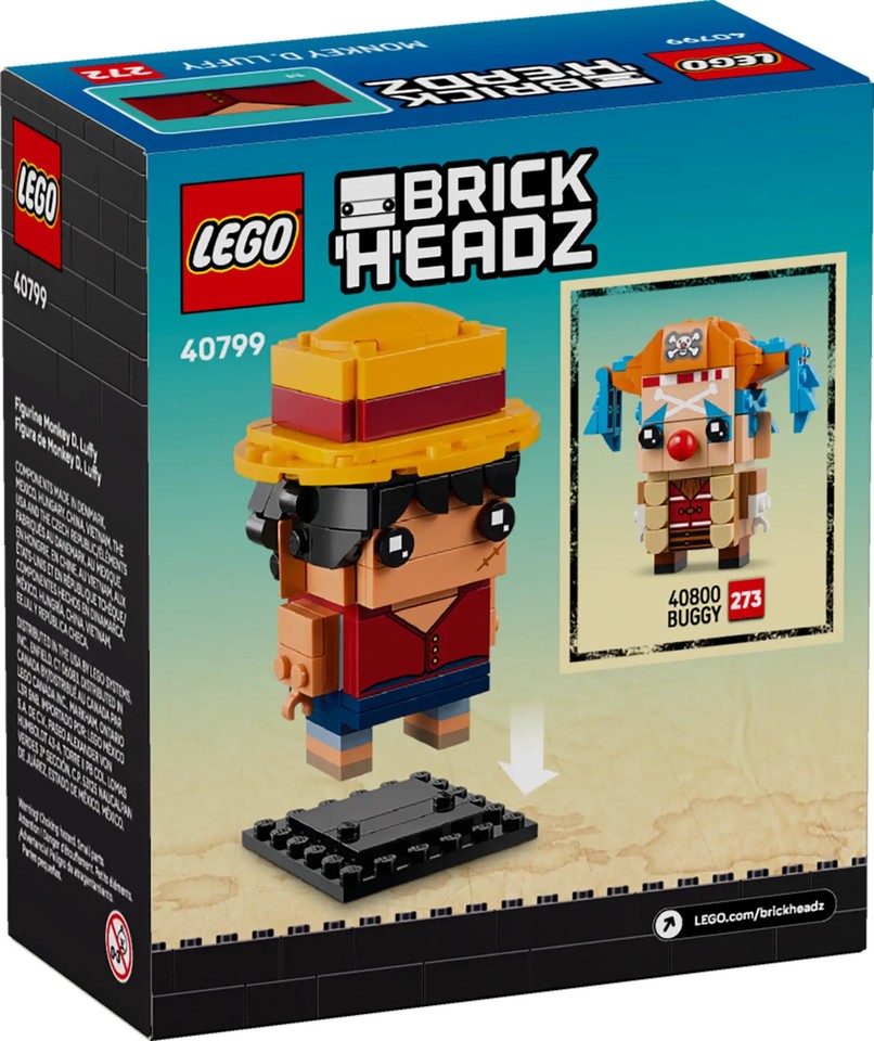 LEGO BrickHeadz One Piece Monkey D. Luffy 40799 Brand New & Sealed ...