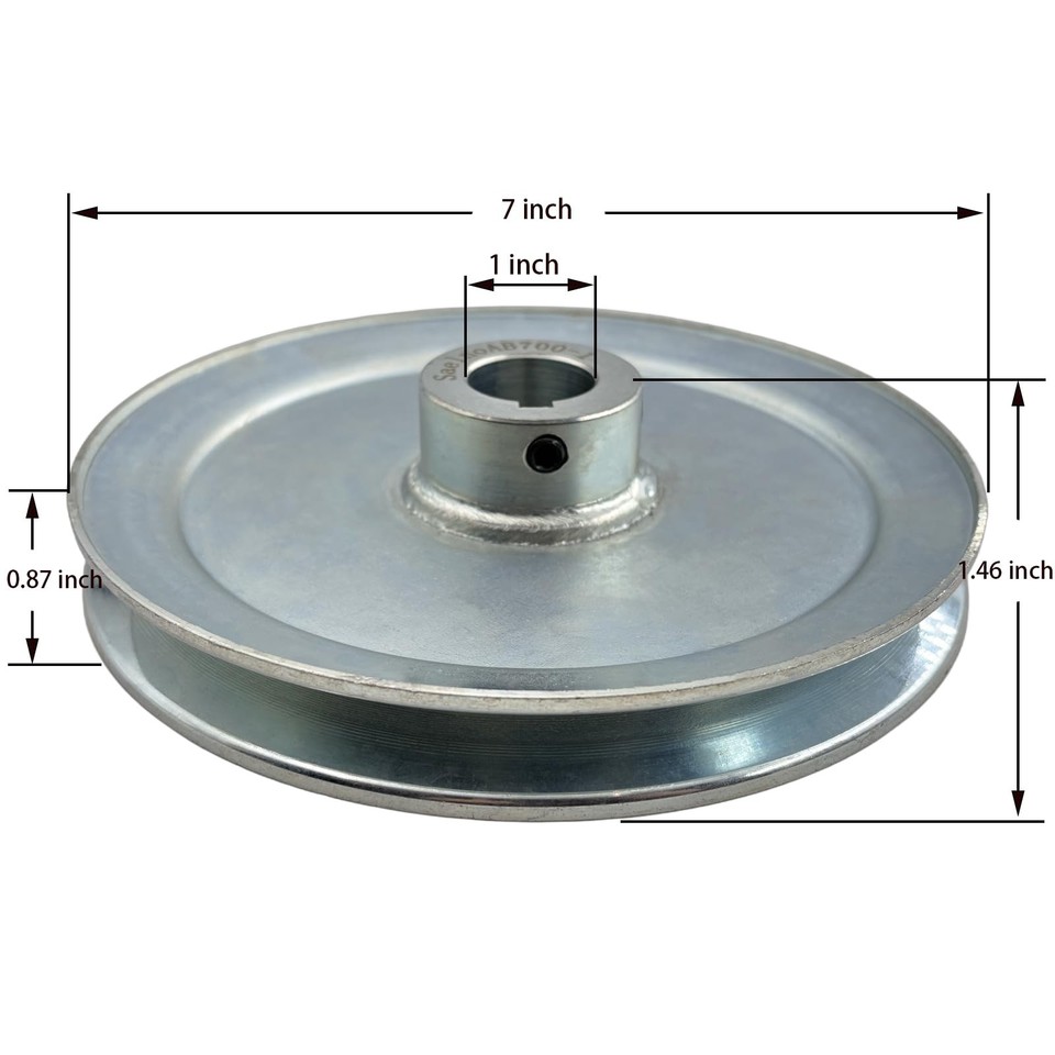 AB700-1 Single Groove Web Sheaves,7" OD 1 inch bore v Belt Pulley,Motor ...