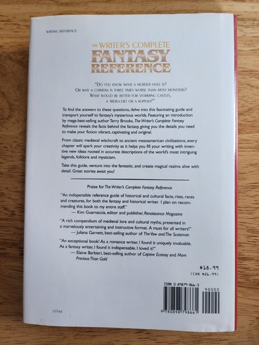 The Writer's Complete Fantasy Reference HC(1998) 1st/1st Signed By ...