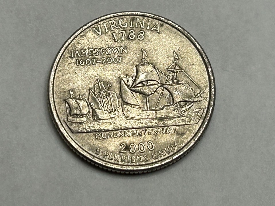 2000 P Virginia Quarter w/Multiple doubling on entire coin Circulated ...