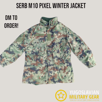 Yugoslavia/Serbia/Bosnia/Balkan Wars Army Pixel camo M10 Winter Jacket ...